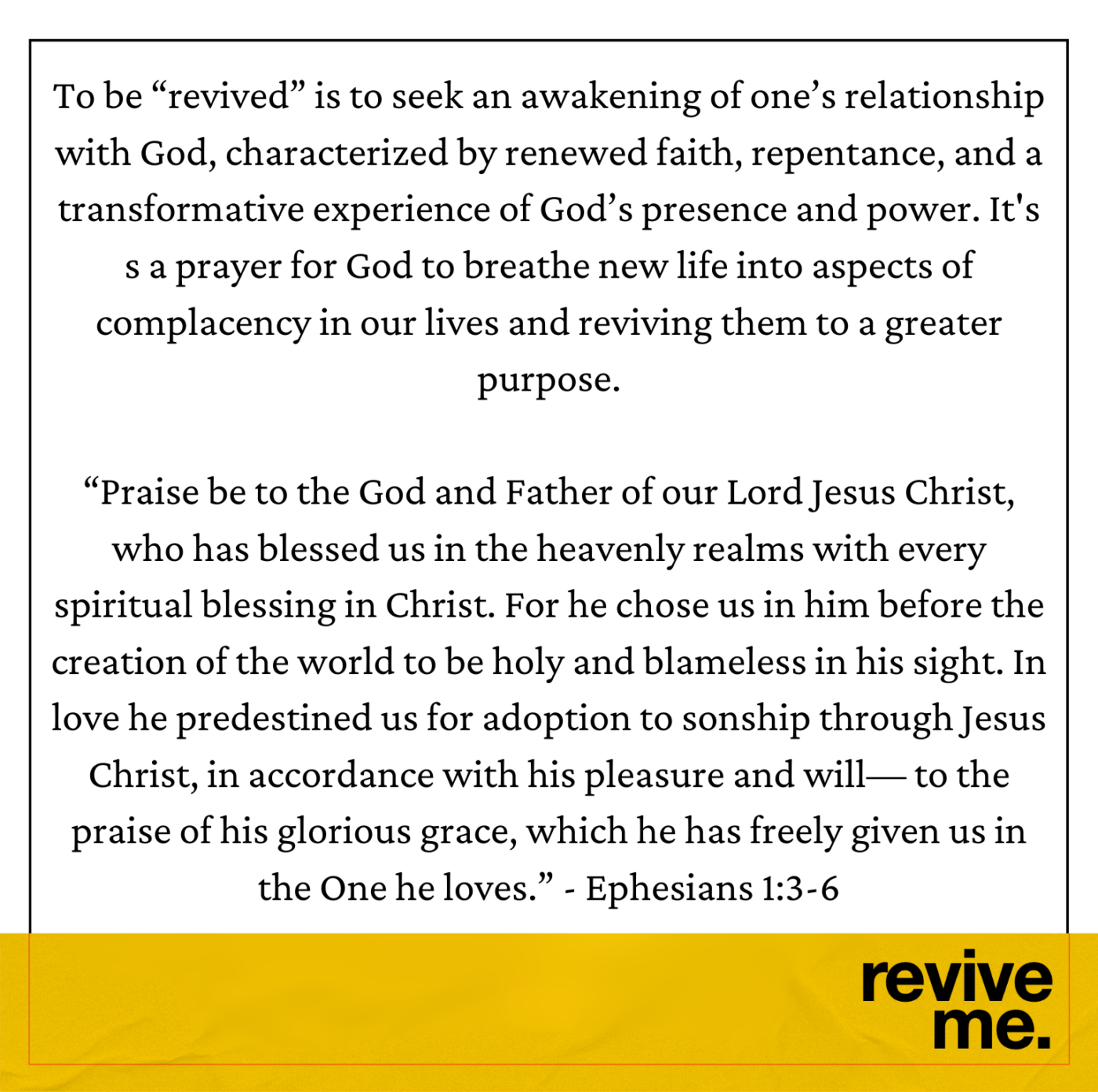 Revive Me - The Chapel